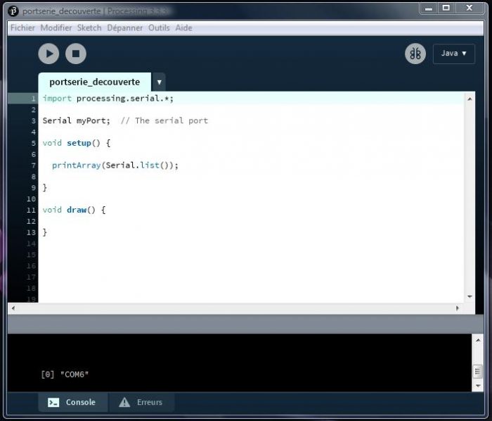 Processing et port série - PlaisirArduino