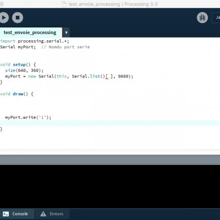 processing envoi de données - PlaisirArduino